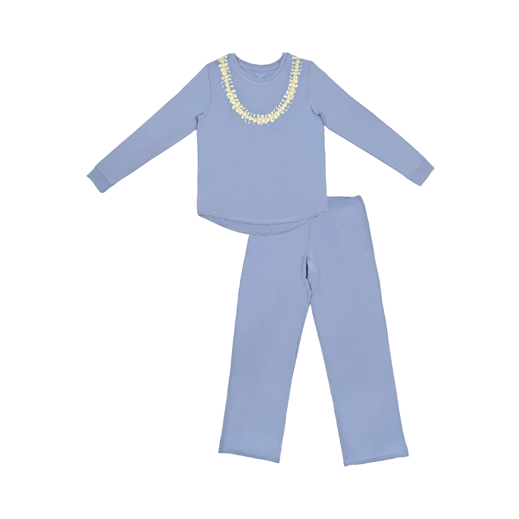 Lei Pua Kenikeni Women's Long Bamboo Pajamas